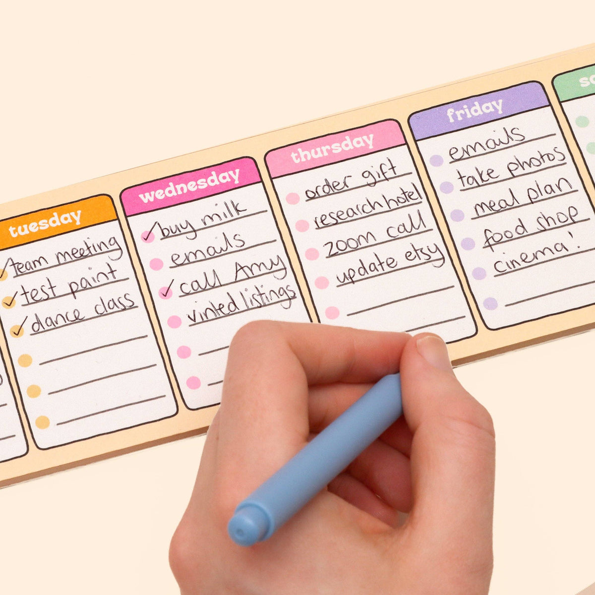 Days of the Week Keyboard Weekly Planner – Mookau