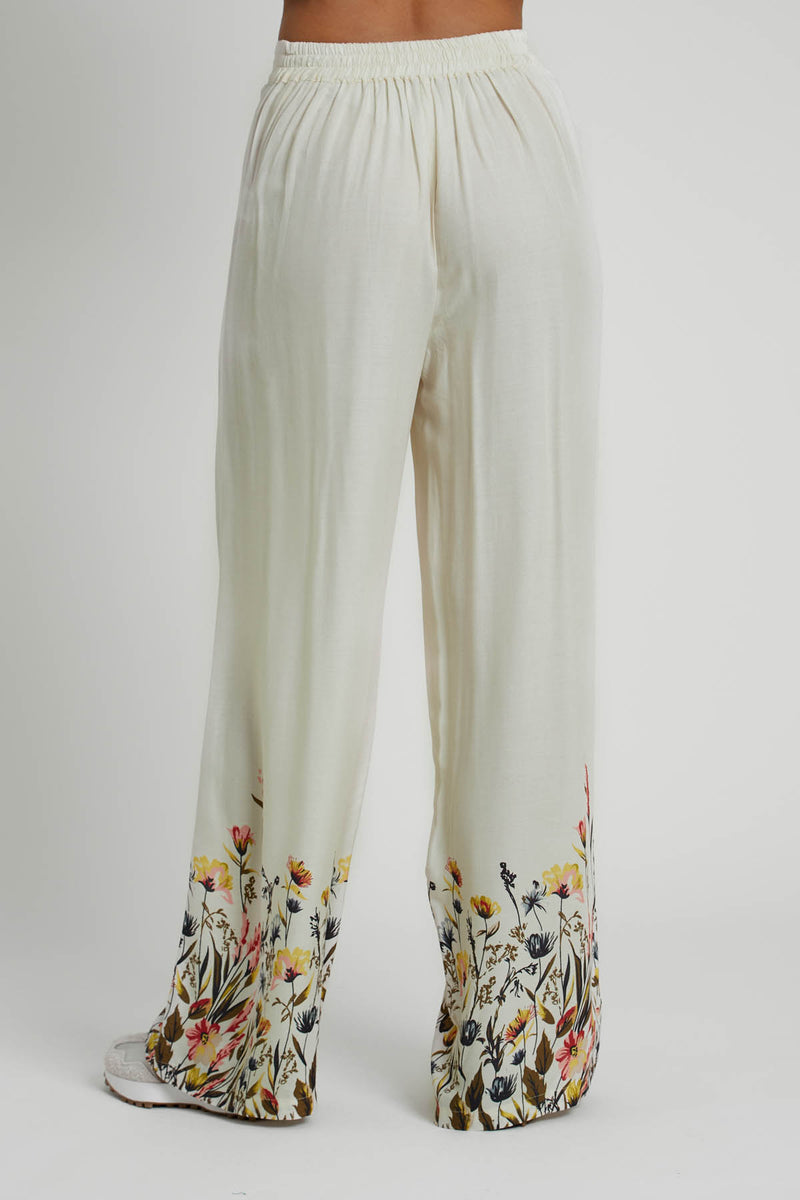 Floral Border Print Trousers – Mookau